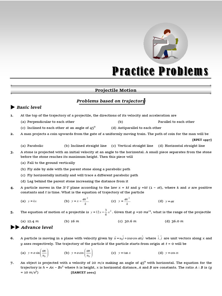 Motion in Two Dimension - Practice Problems | PDF | Rotation Around A ...