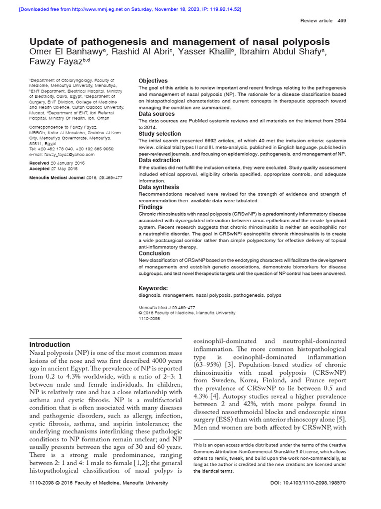 Nasal Polyp - Banhaway Et Al | PDF | Medicine | Clinical Medicine