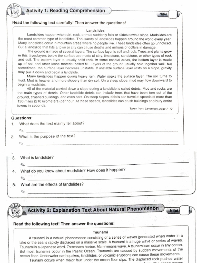 Reading Comprehension - Explanation Text | PDF