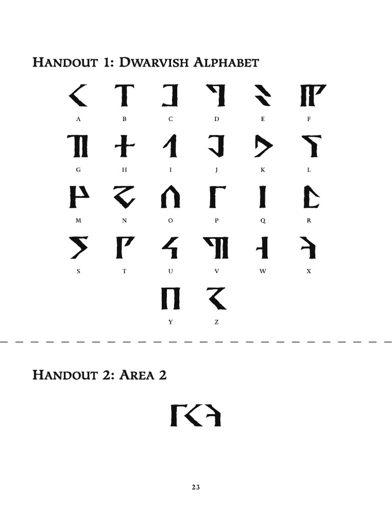Dwarvish Alphabet | PDF