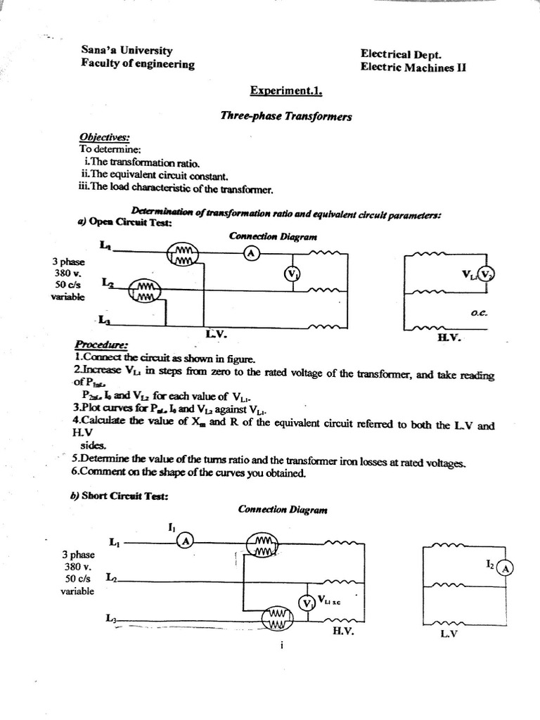 Machines II Lab. | PDF