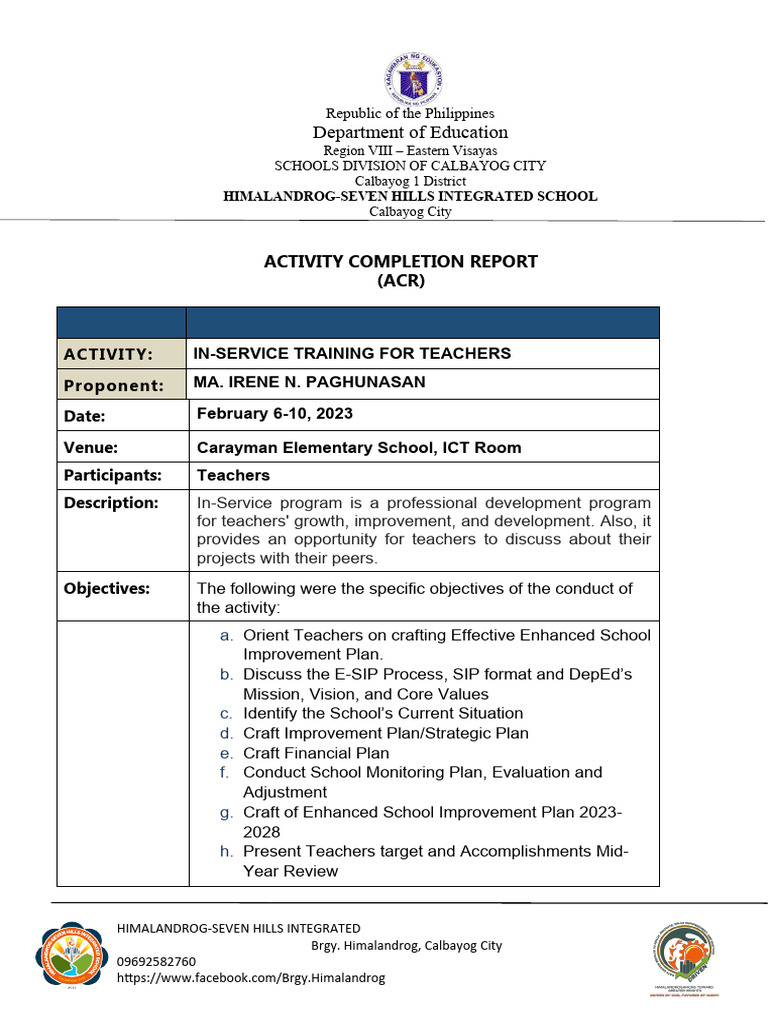 Himalandrog INSET-ACR-2023 | PDF | Strategic Planning