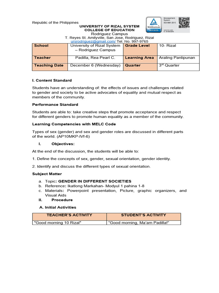 DLP Gender Issue | PDF | Sexual Orientation | Gender