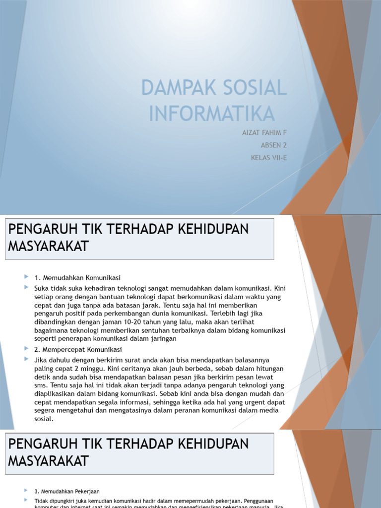 Dampak Positif Dan Negatif Informatika | PDF | Ilmu Sosial | Komputer