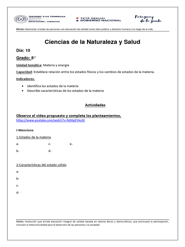 8 Grado Ciecnias Nat Dia10 | PDF