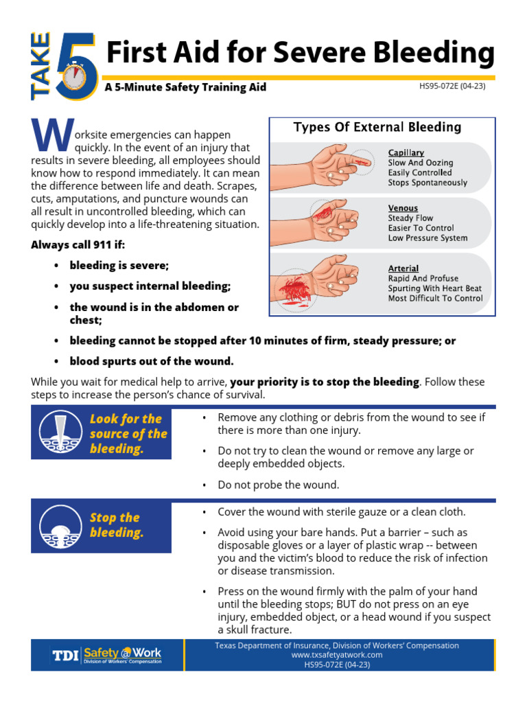 Bleeding First Aid | PDF
