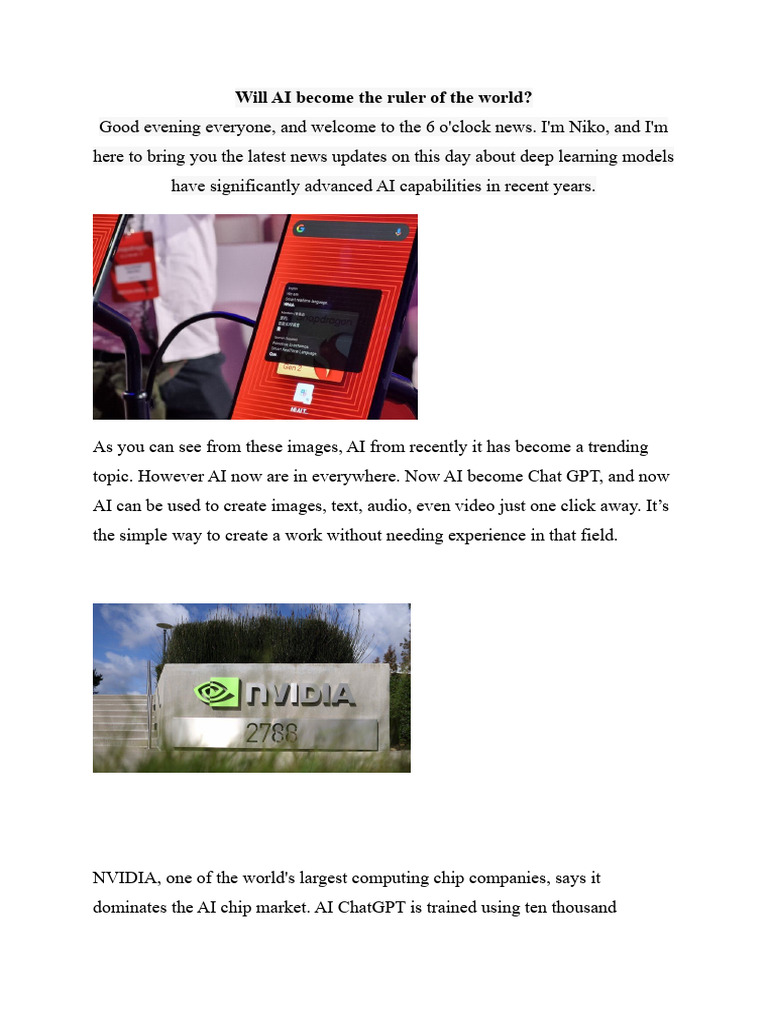 News Anchor Script (Summative) | PDF | Artificial Intelligence | Intelligence (AI) & Semantics