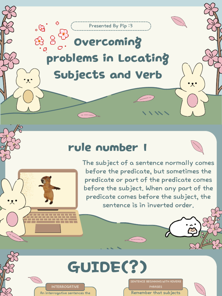 Overcoming Problems in Locating Subjects and Verb | PDF | Subject ...