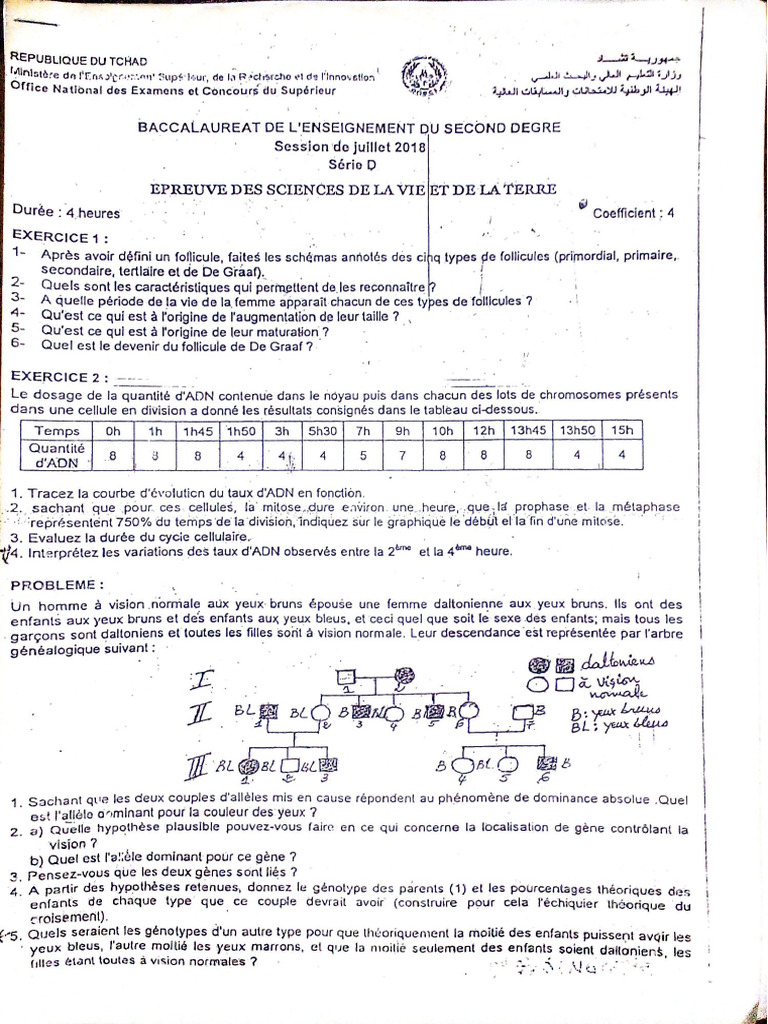 Bac D 2018 SVT | PDF