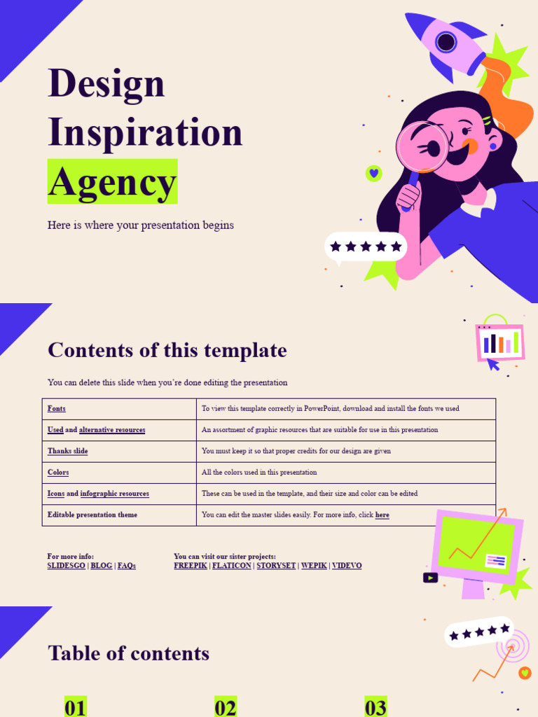 Design Agency Presentation Template | PDF | Goal | Expert