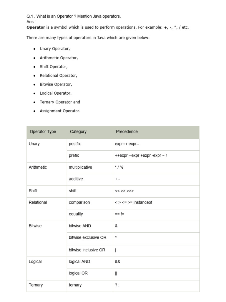 Java Operators Download Free Pdf Control Flow Boolean Data Type
