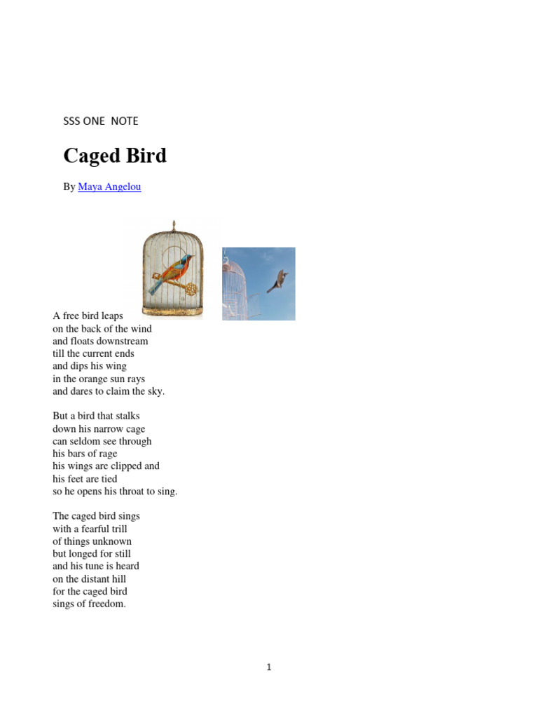 Caged Bird: A Metaphor for Oppression | PDF | Metre (Poetry) | Poetry