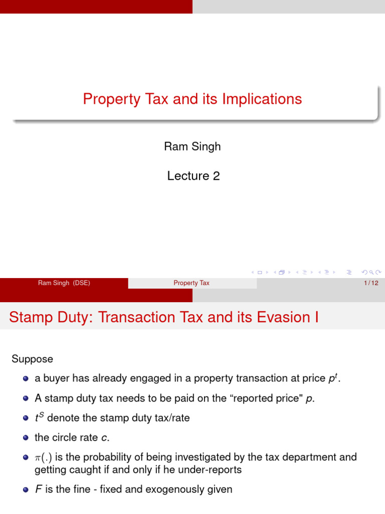 Lecture 2 - Stamp Duty | PDF | Taxes | Microeconomics