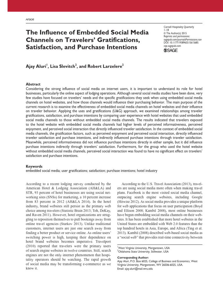 The Influence of Embedded Social Media C | PDF