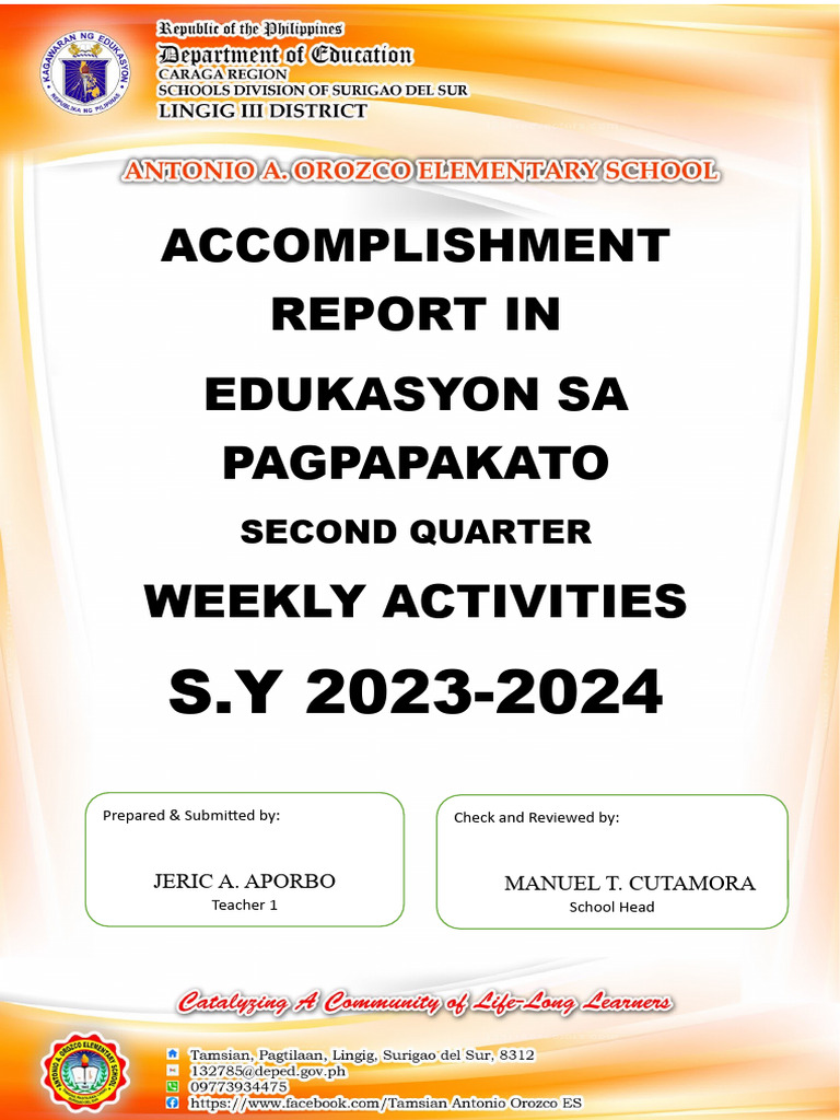 ESP Accomplishment Report | PDF
