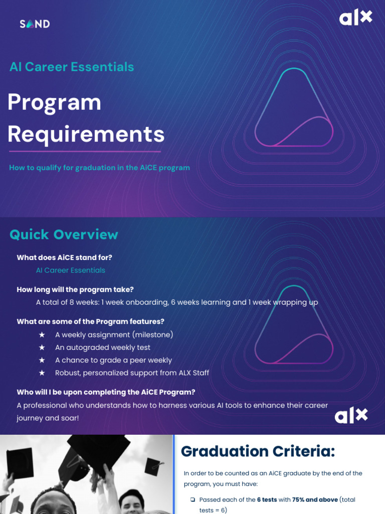 AiCE C1 Program Requirements | Download Free PDF | Learning