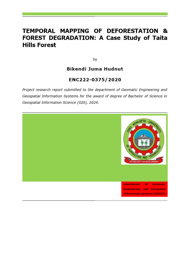 ENC222-0375 - 2020 - BIKENDI - JUMA - HUDNUT - Final WriteUP | PDF | Deforestation | Habitat ...