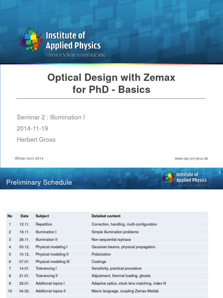 Dokumen - Tips - Optical Design With Zemax For PHD Basics Optical Ghost ...