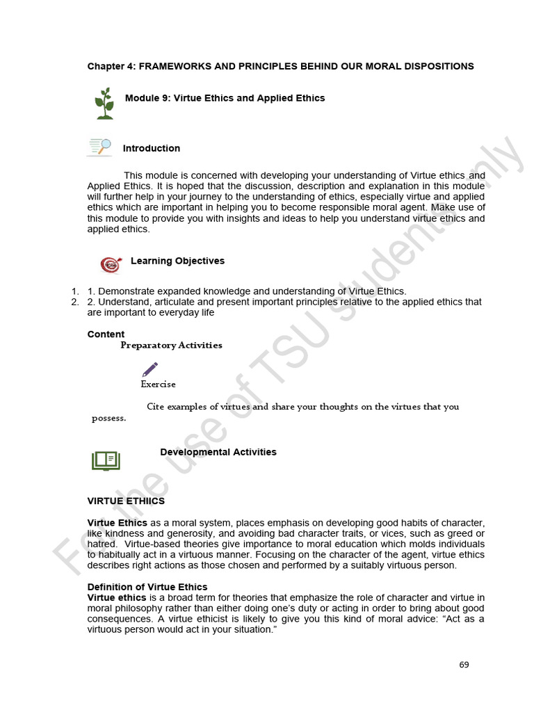 PHL 1B Ethic Module 10 | PDF | Virtue Ethics | Virtue