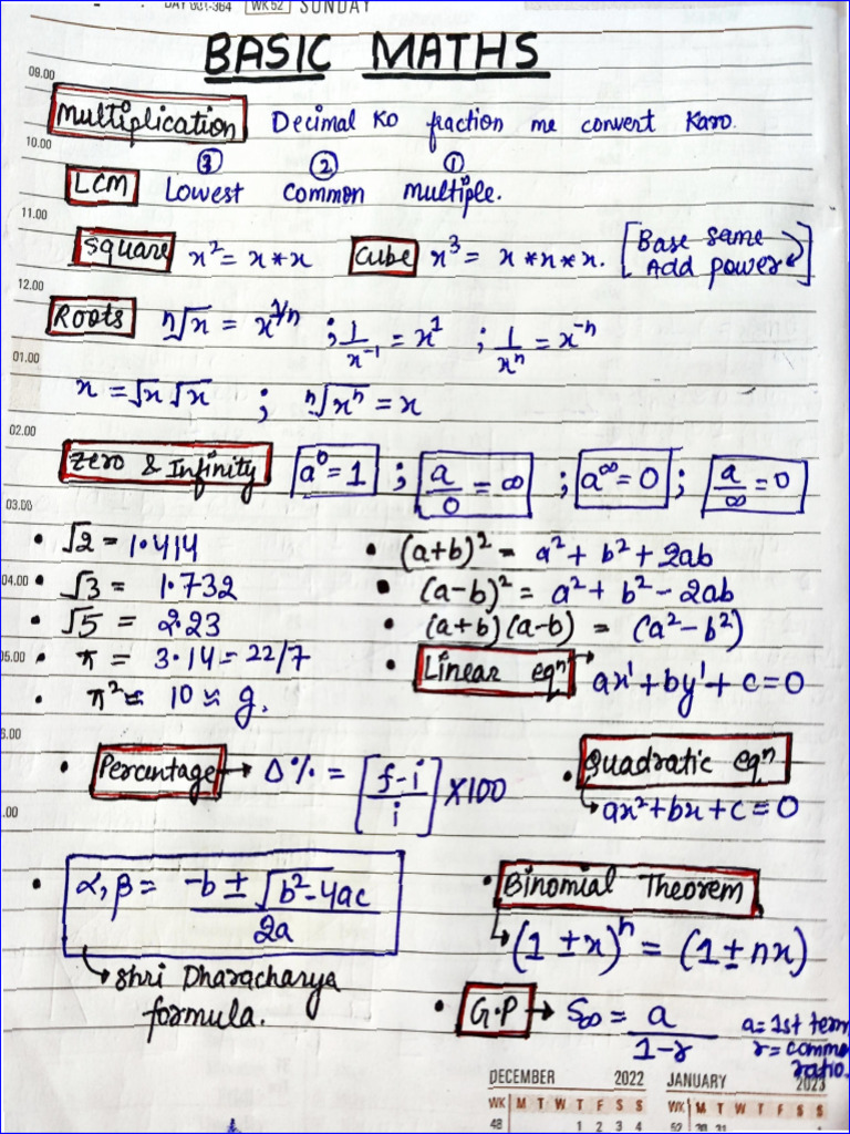 Basic Maths | PDF