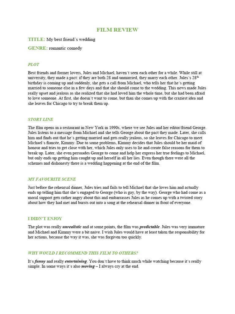 Film Review | PDF | Art | Mystery, Thriller & Crime Fiction