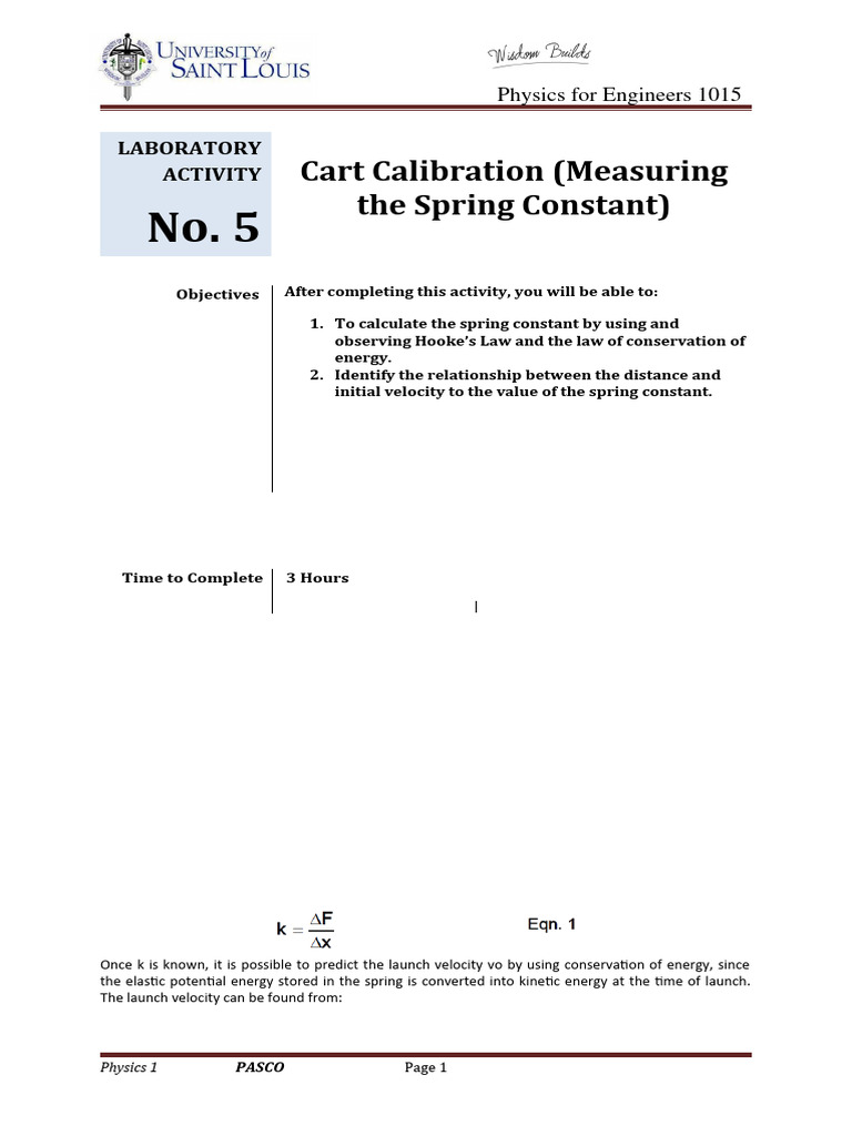 EXP 5 Spring Constant Final | PDF