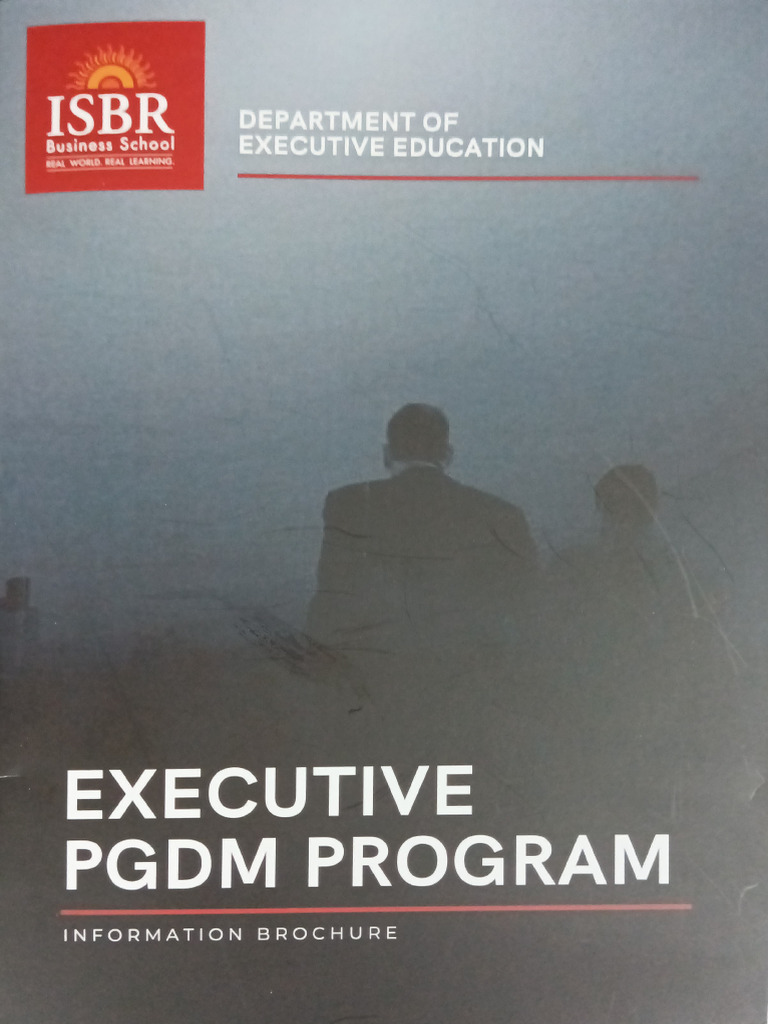 Brochure Executive PGDM | PDF | Master Of Business Administration ...