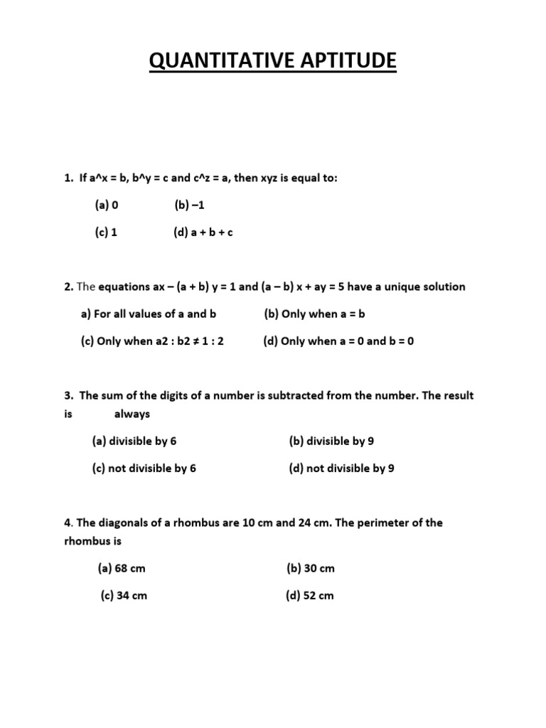 NMAT Quantitative Aptitude Practice | PDF