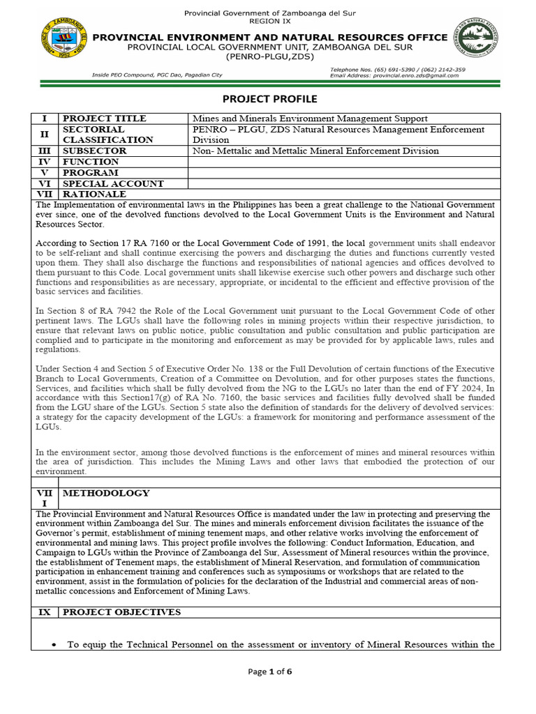 Project Profile Minerals Maysic | PDF | Printer (Computing) | Mining