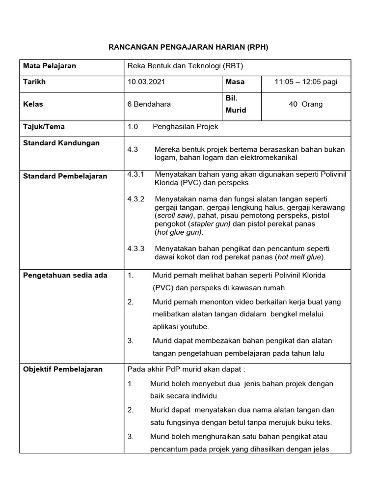 M4 Unit 1 Pengenalan Dan Alatan Tangan | PDF