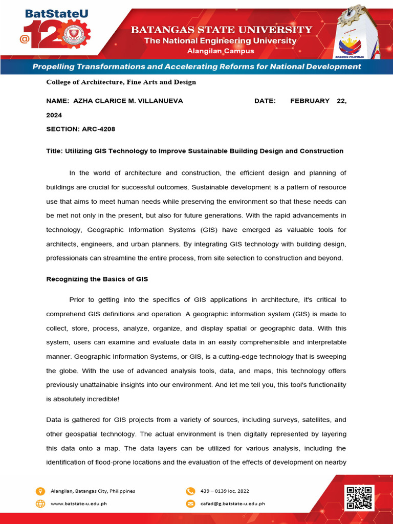 GIS in Sustainable Architecture Design | PDF | Geographic Information ...