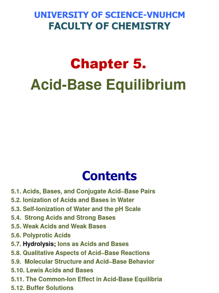 Acid-Base Equilibrium Guide | PDF | Acid | Acid Dissociation Constant