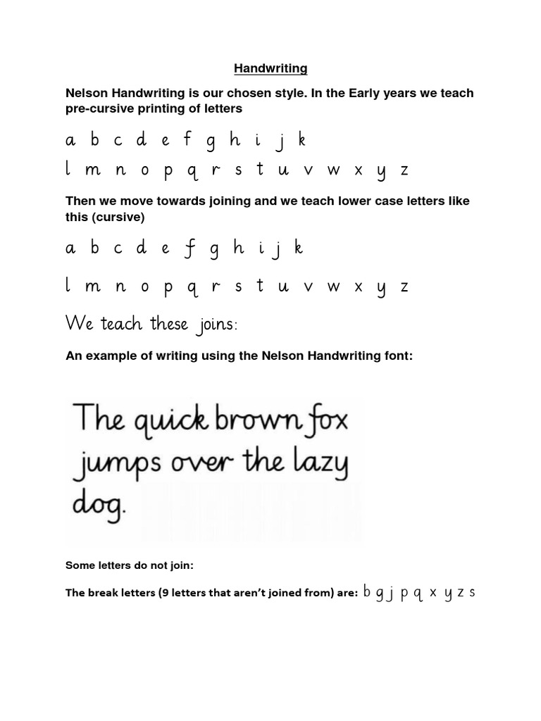 Handwriting Nelson Style1 | PDF | Poetry