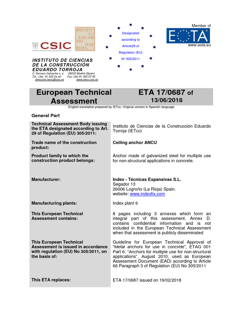 Eta Ancu en | PDF | Concrete | European Union