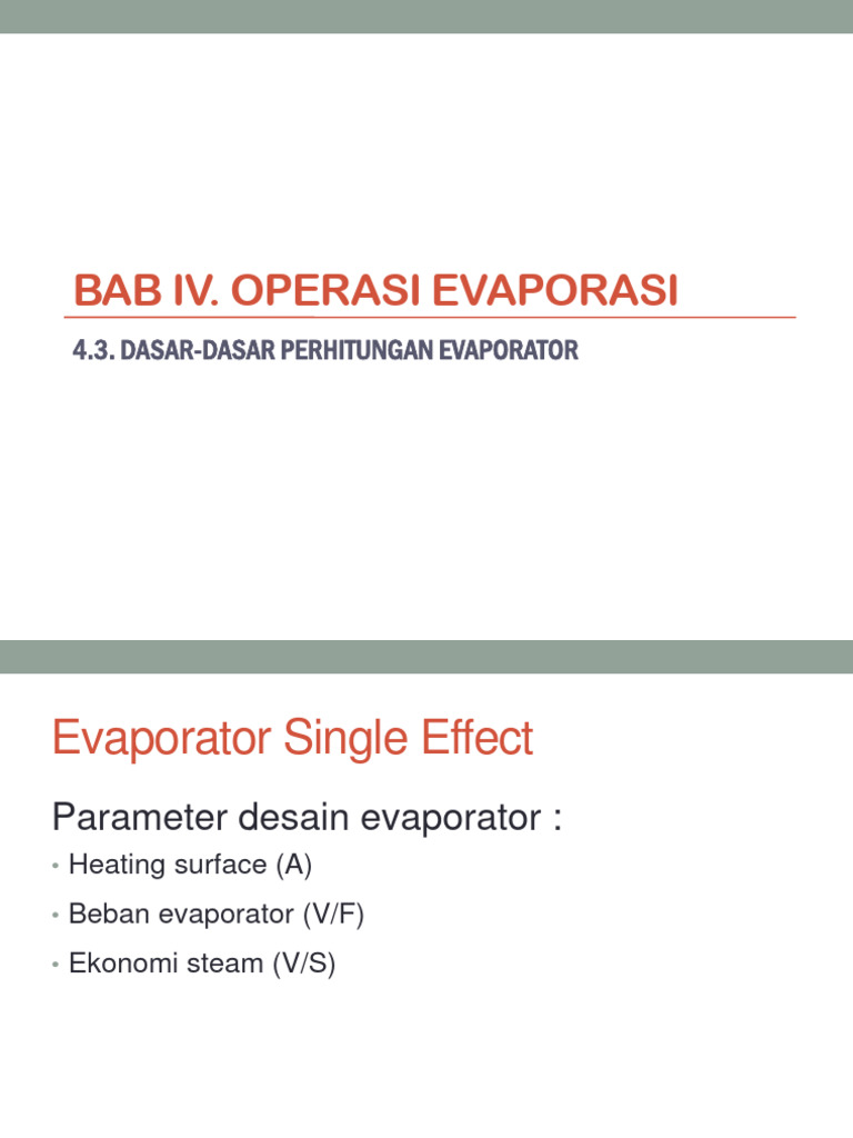 Evaporator - Sesi 2 | PDF