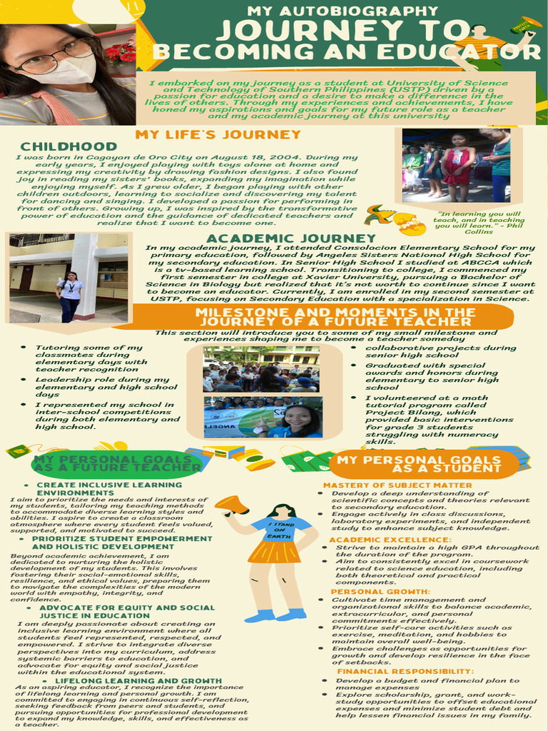 One-Page Infographic Autobiography | PDF | Teachers | Schools