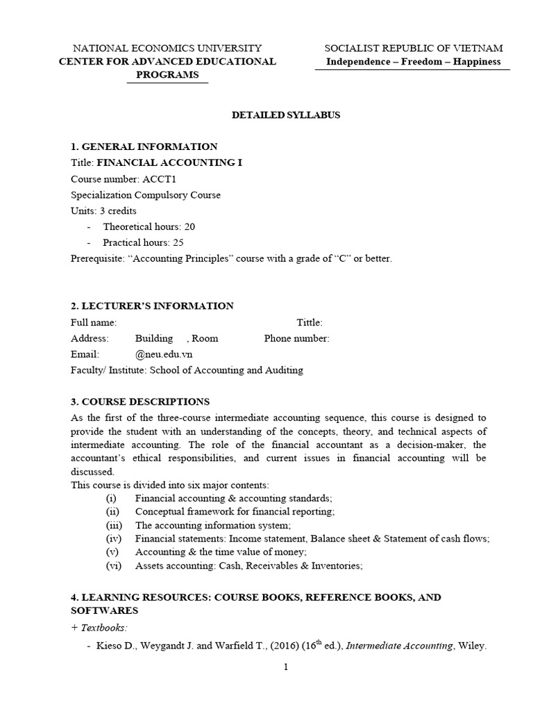Detailed Syllabus | PDF