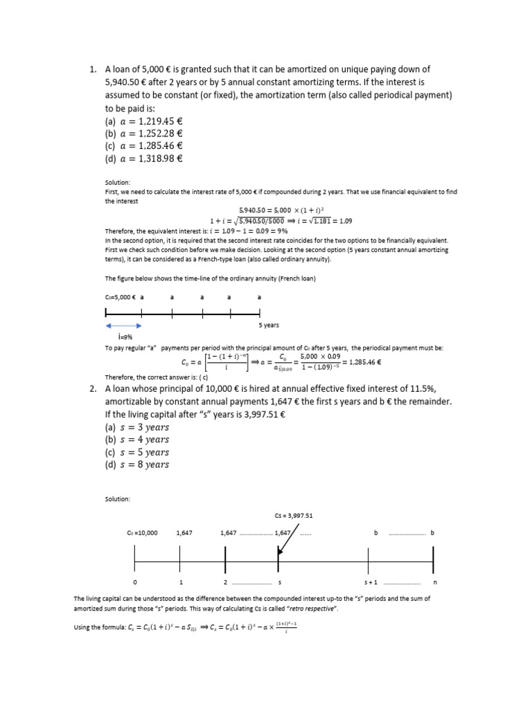 Loan Exercises To Prepare Exams | PDF