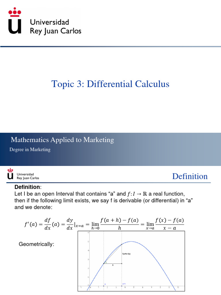 Mat Mark Tema03 Cálculo Diferencial MKT Cle | PDF | Derivative ...