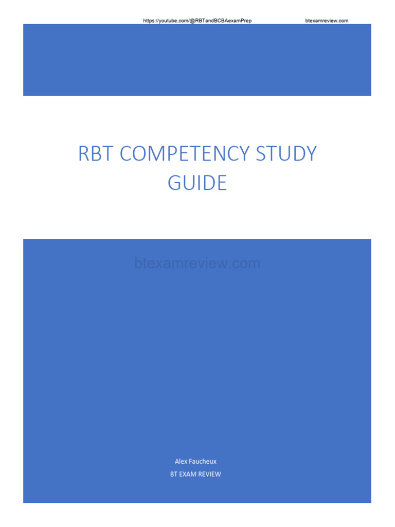 RBT Competency - Study Guide | PDF RBT Competency - Study Guide | PDF