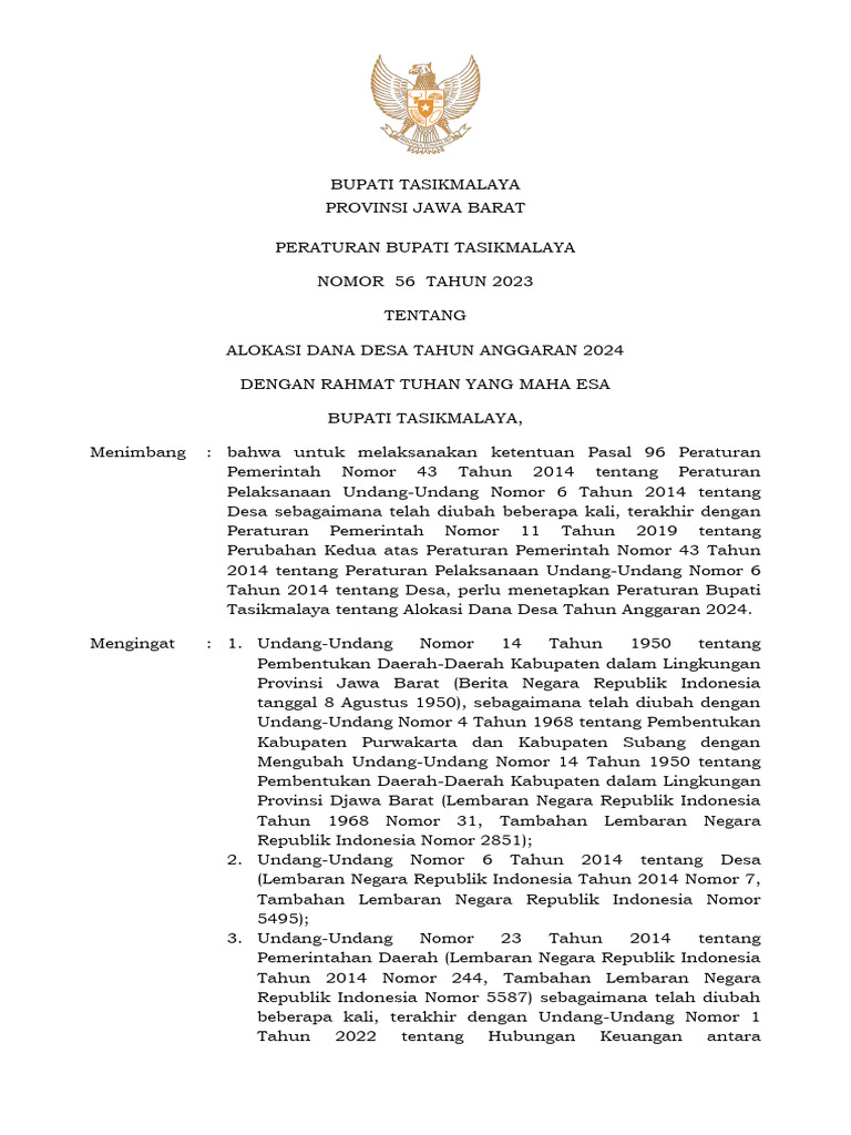 Perbup ADD 2024 | PDF