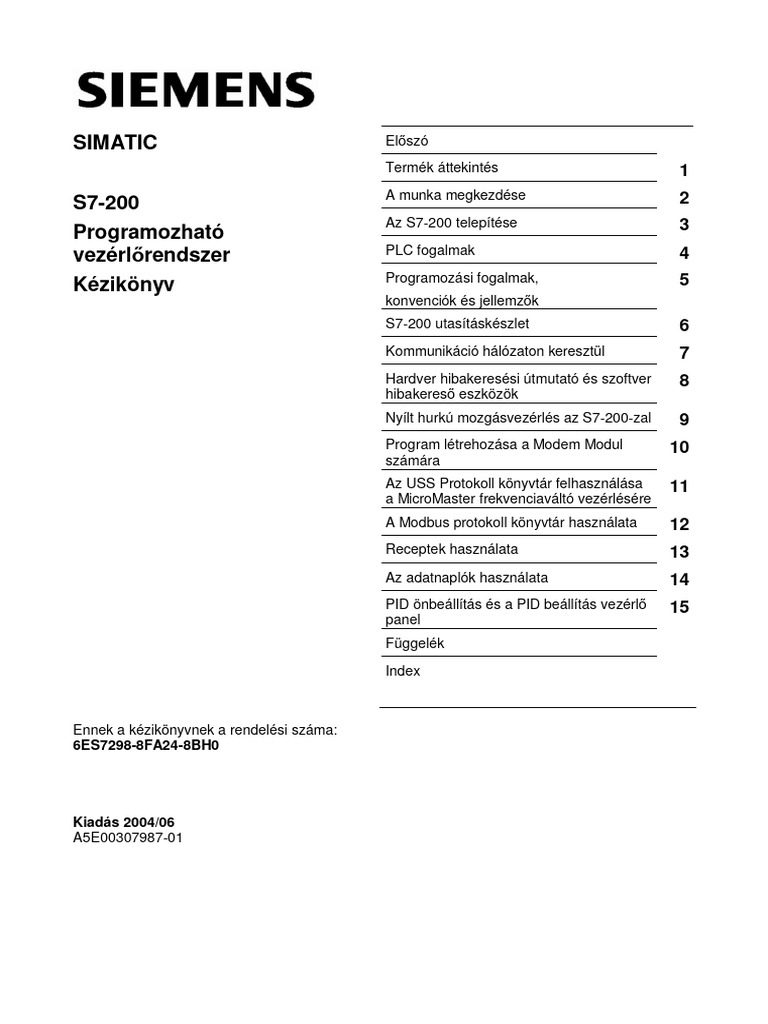 Siemens S7 200 System Manual Hu Pdf