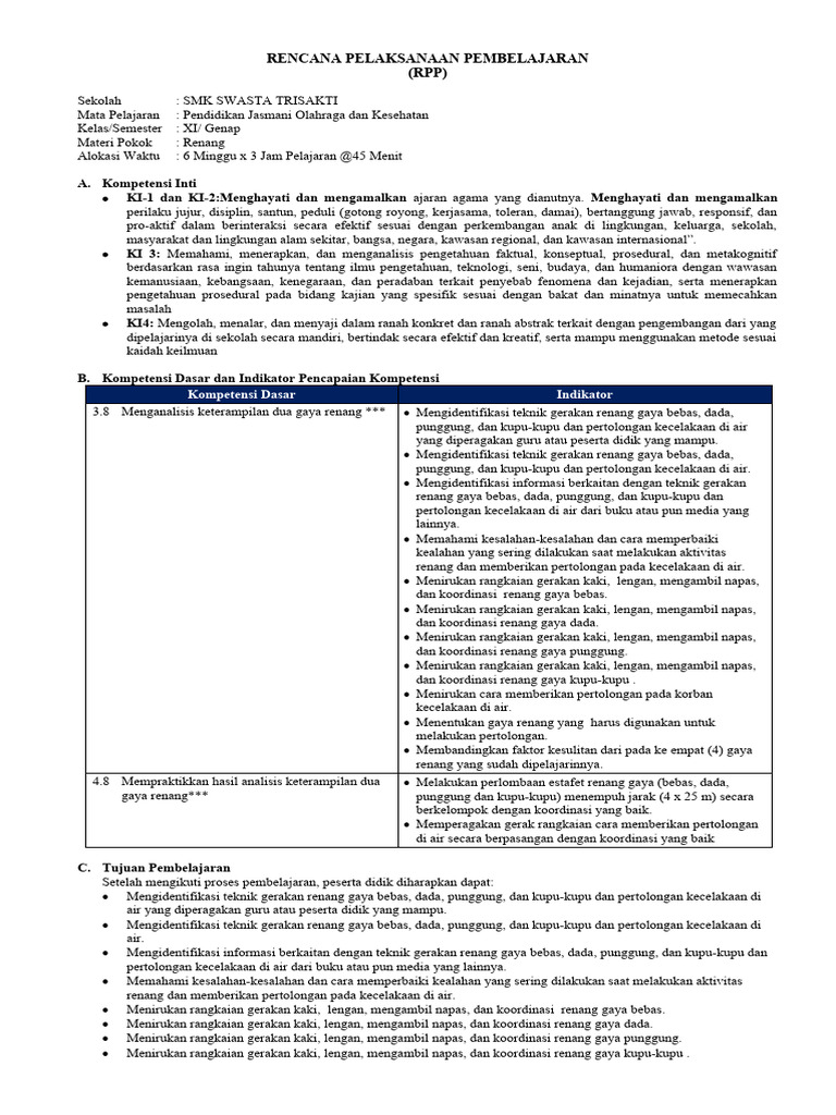 RPP 7 - Gerak BeriramaA | PDF