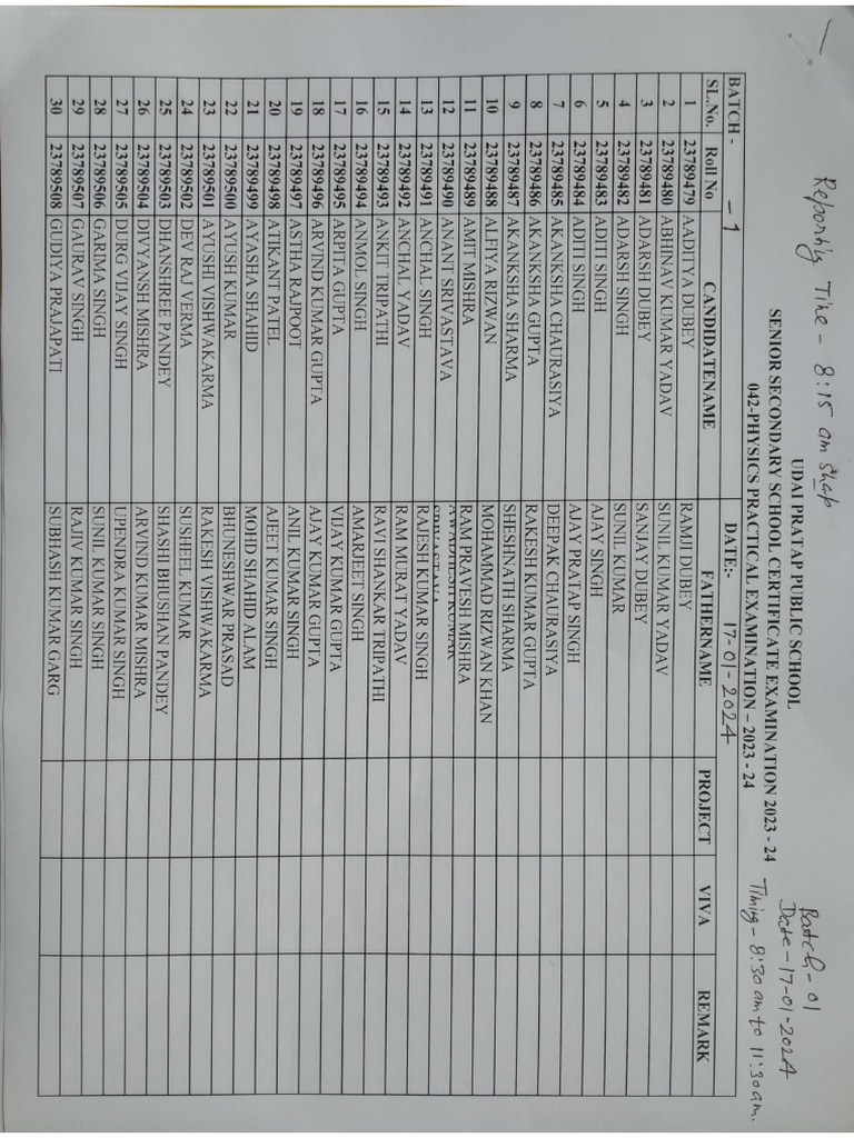 Physics Practical Schedule | PDF