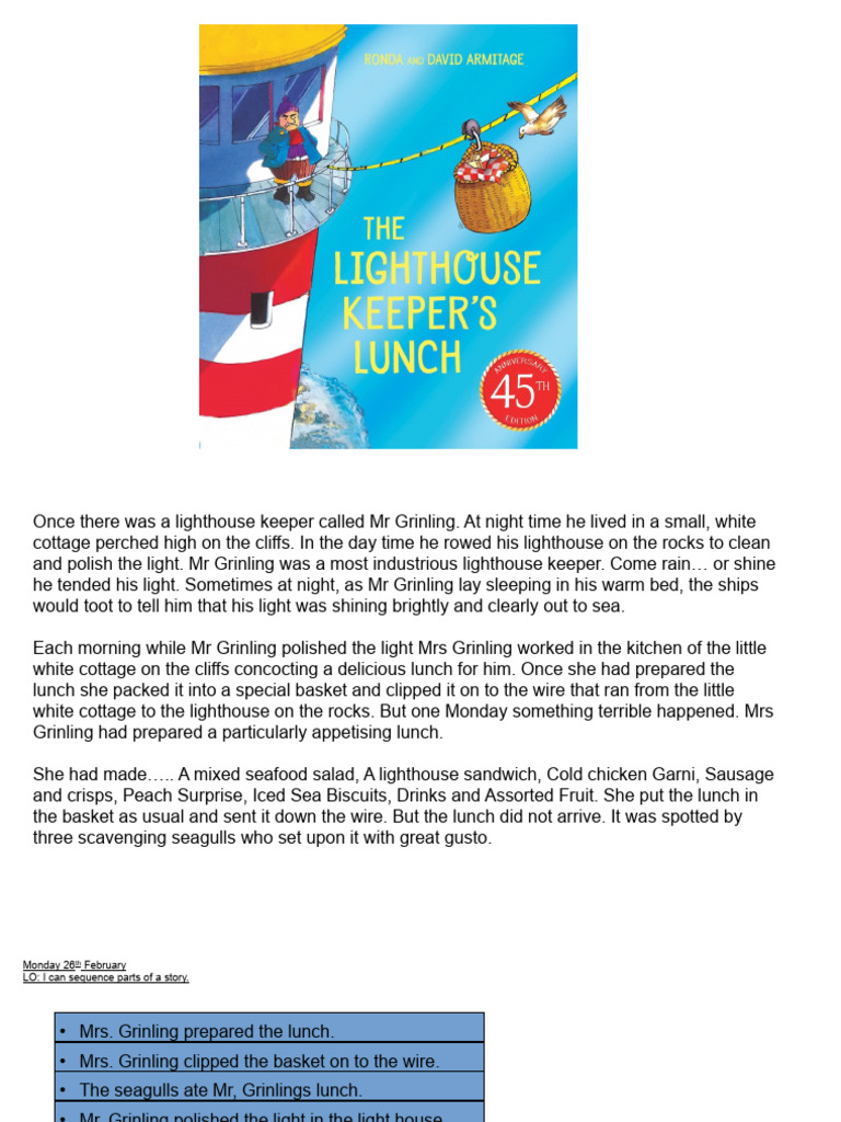 Mr. Grinling's Missing Lunch Adventure | PDF | Lunch | Food And Drink
