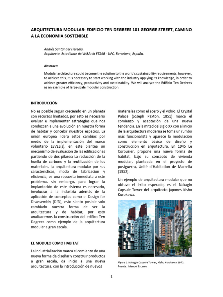 Arquitectura Modular: Edificio Ten Degrees 101 George Street, Camino A La Economia Sostenible ...
