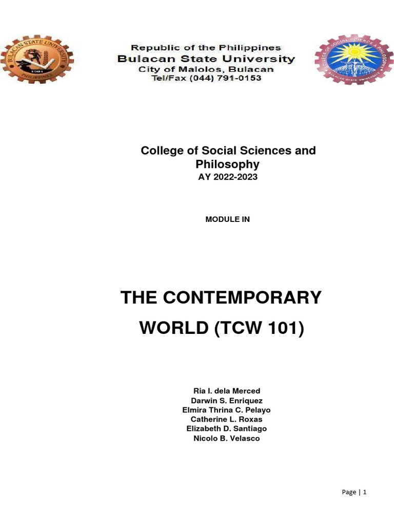 TCW MODULE For Students | PDF