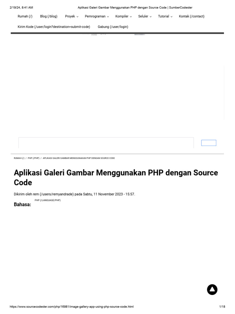 Aplikasi Galeri Gambar Menggunakan PHP Dengan Source Code ...
