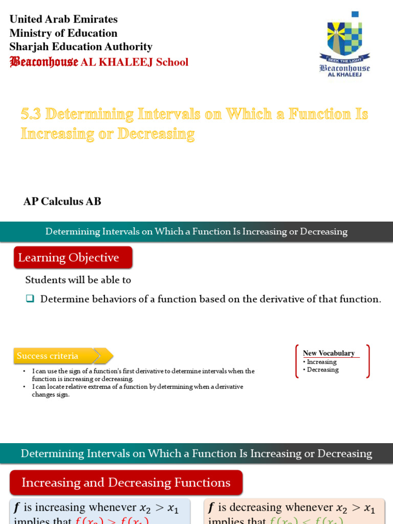 Analyzing Function Behavior Intervals | PDF | Computers