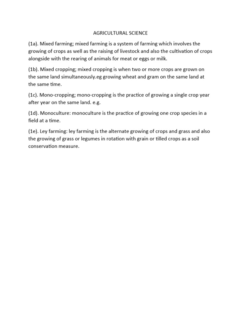 Key Farming Practices Explained | PDF